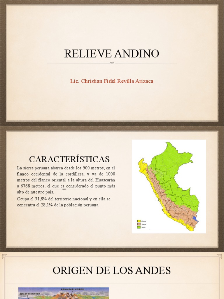 Relieve Andino | PDF | Andes | Geografía Física