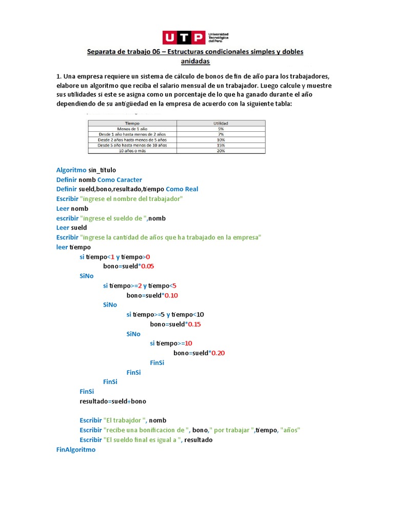Separata de Trabajo 06 | PDF | Salario