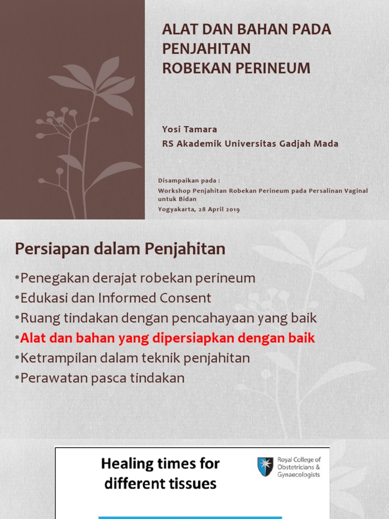 Alat Dan Bahan Robekan Perineum | PDF