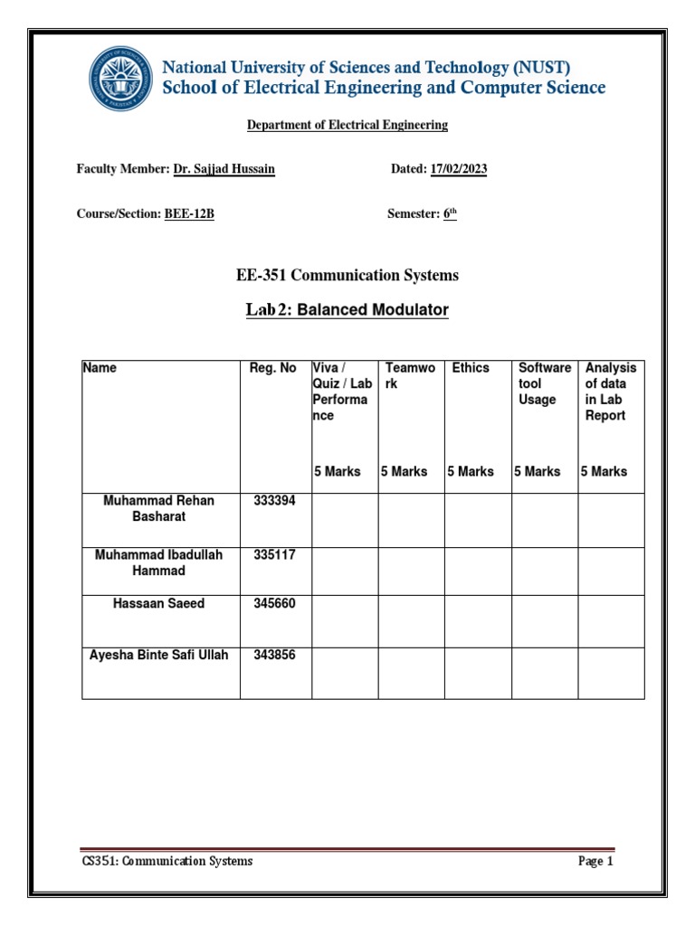 Lab 2 CS | PDF | Modulation | Broadcast Engineering