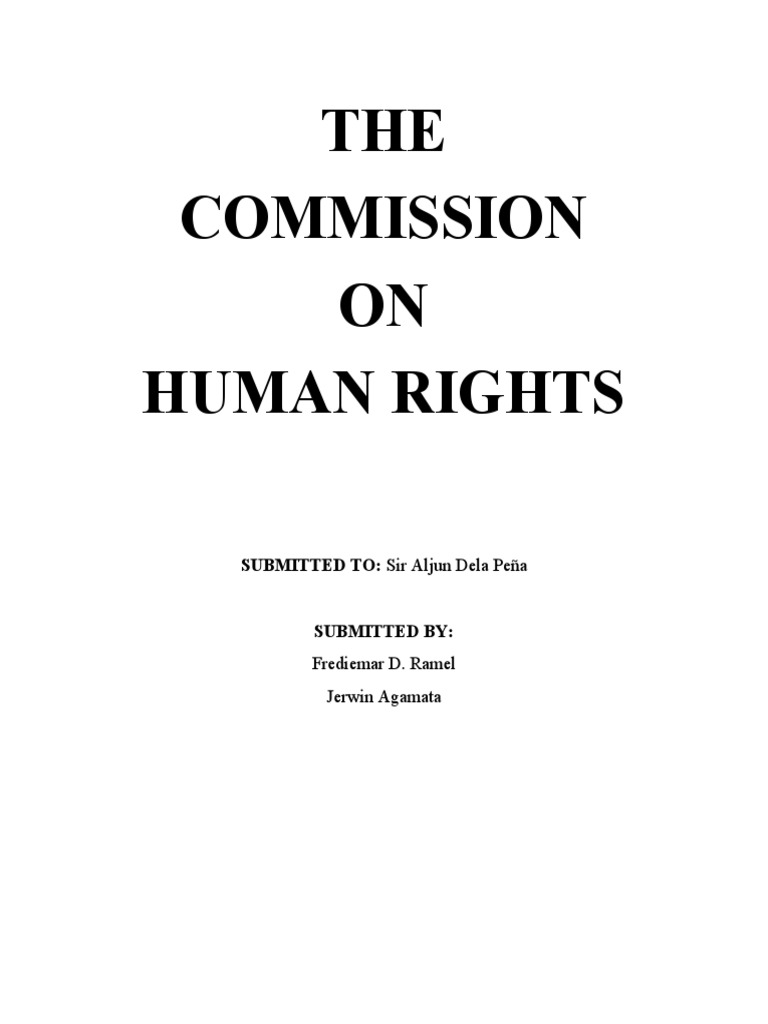 Overview of the Commission on Human Rights | PDF | Human Rights ...