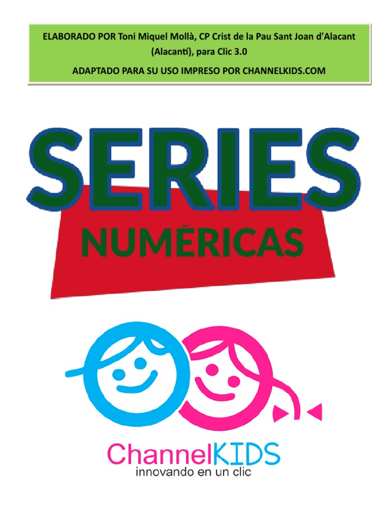 Ejercicios de Series Numéricas para Niños | PDF | Métodos y materiales ...