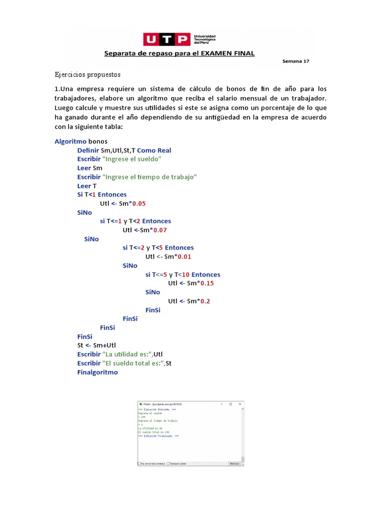 Separata de Trabajo 13 | PDF