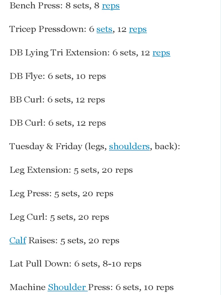 Ben Wallace Weight Training Routine - Getrippedbl | PDF