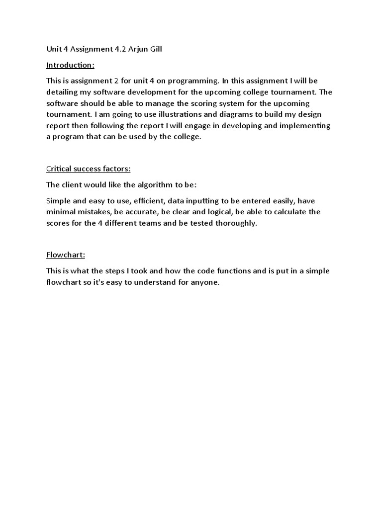 Unit 4 Assignment 4.2 | PDF | Computer Programming | Computer Program