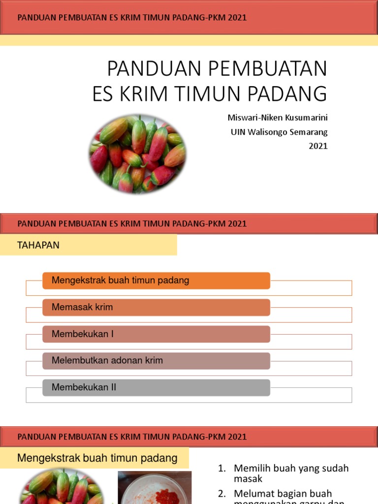 Panduan Es Krim Timun Padang | PDF