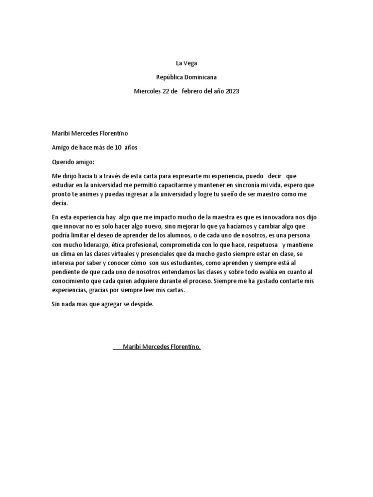 Carta Del Modulo 2. | PDF