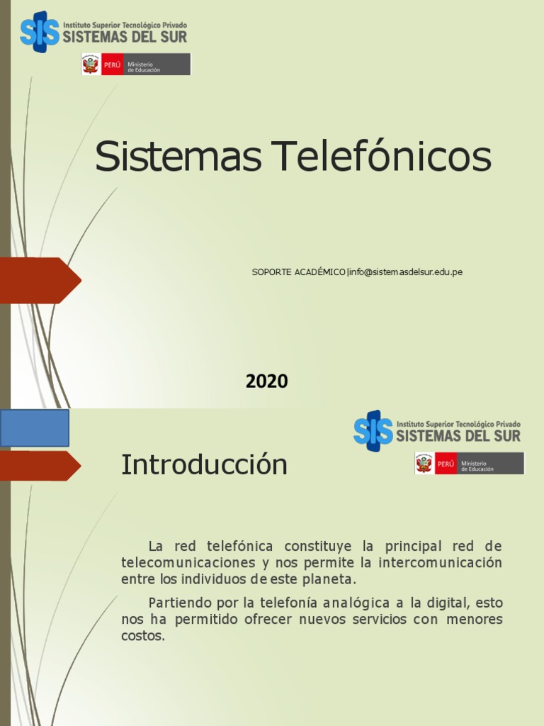 6-Sistemas Telefonicos | PDF | Teléfono | Informática