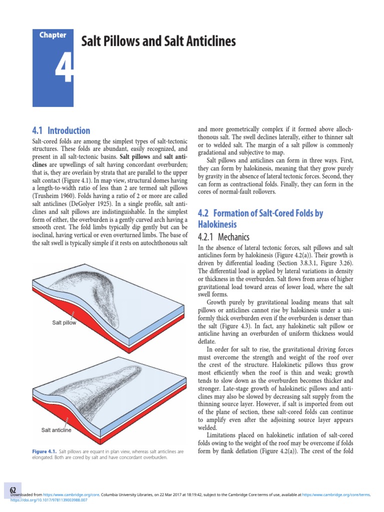 Salt Pillows and Salt Anticlines | PDF | Earth Sciences | Structural ...