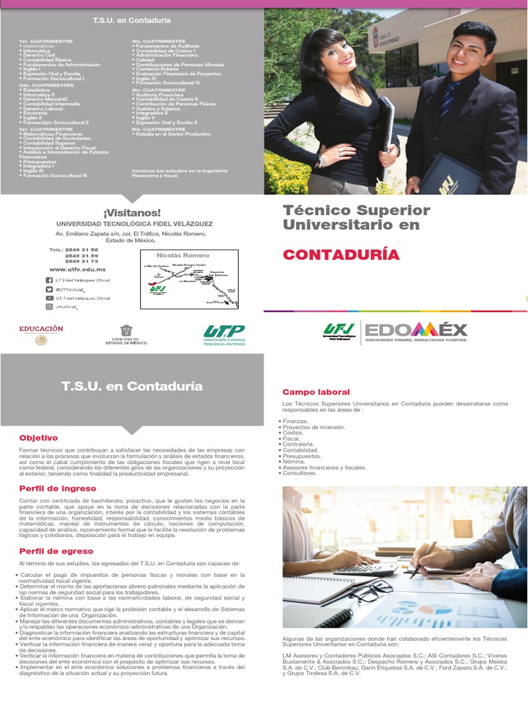 TSU Contaduria | PDF | Contabilidad | Teneduría de libros