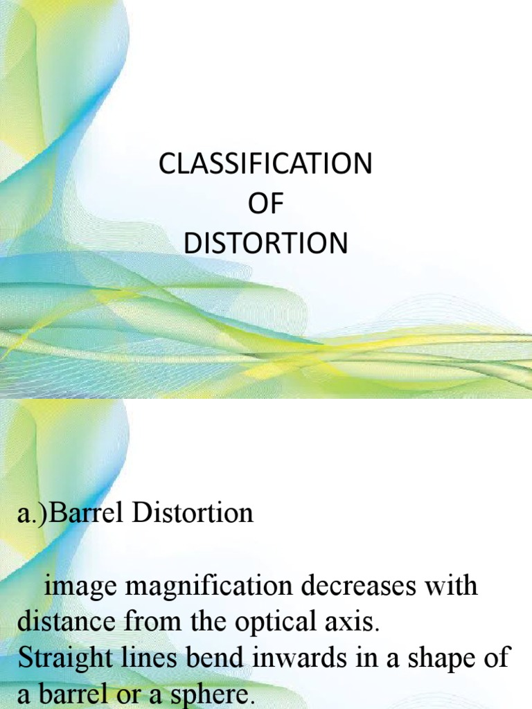 Types of Lens Distortion and Correction Classified | PDF