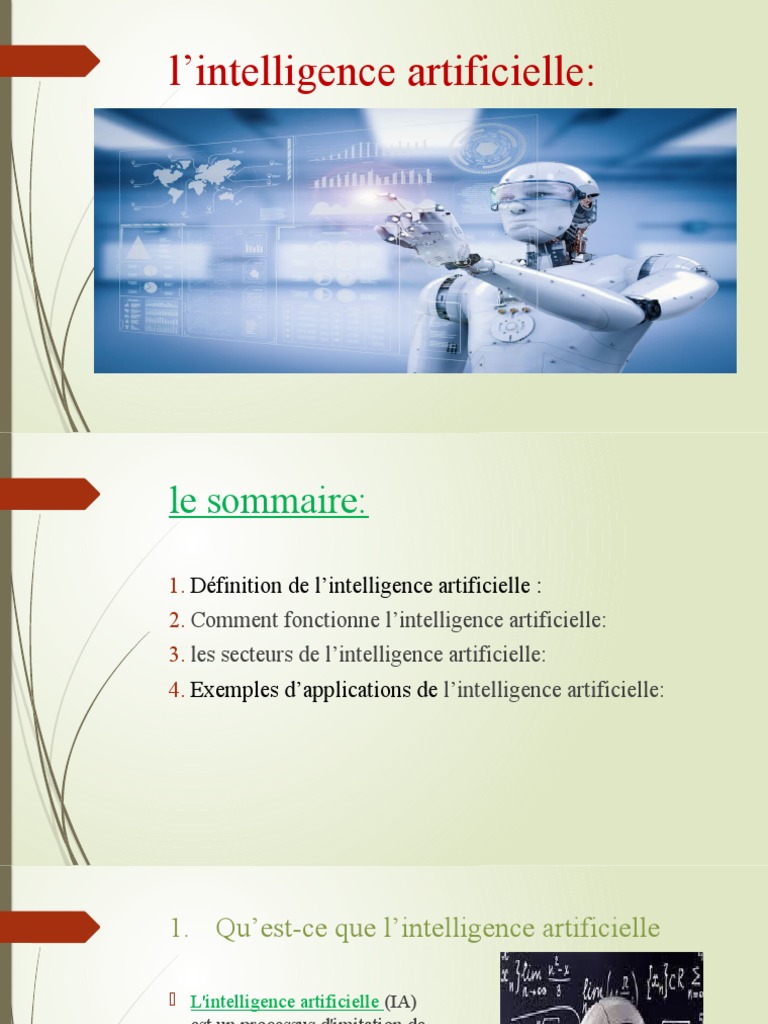 L'intelligence Artificielle | PDF | Intelligence artificielle | Intelligence (IA) et sémantique