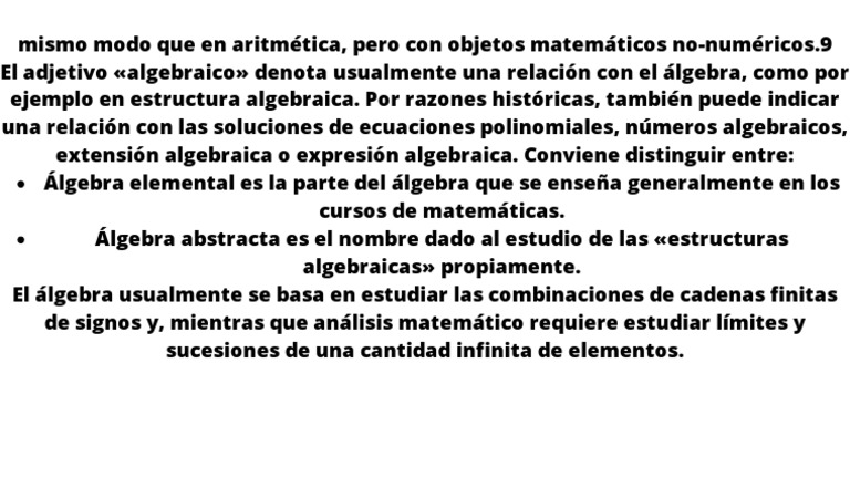 Introducción al álgebra elemental y abstracta | PDF