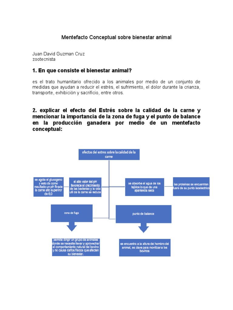 Mentefacto Conceptual Sobre Bienestar Animal | PDF