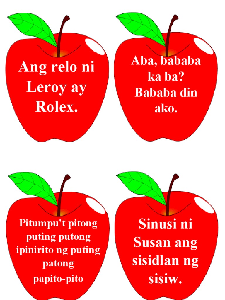 Tongue Twister Apple | PDF
