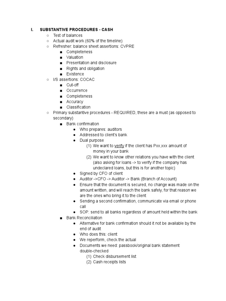 BA 122.2 - Substantive Procedures | PDF | Expense | Inventory