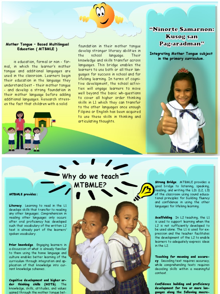 Mother Tongue Brochure | Download Free PDF | Second Language | First ...