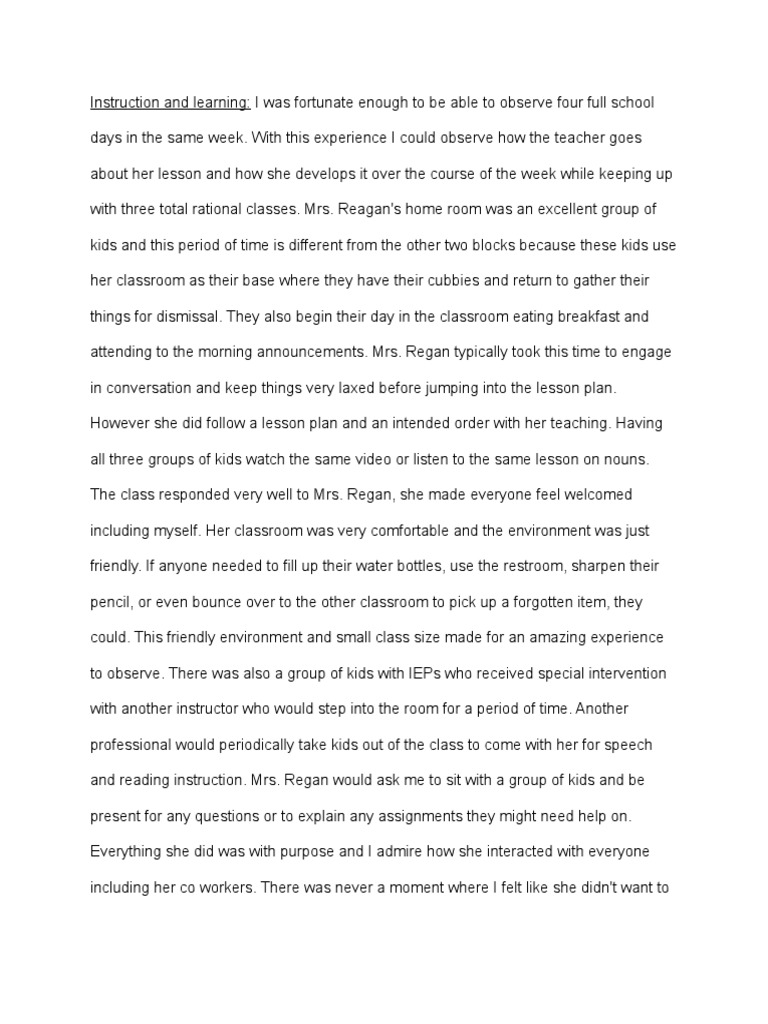 Fieldwork Journals | PDF | Classroom | Learning