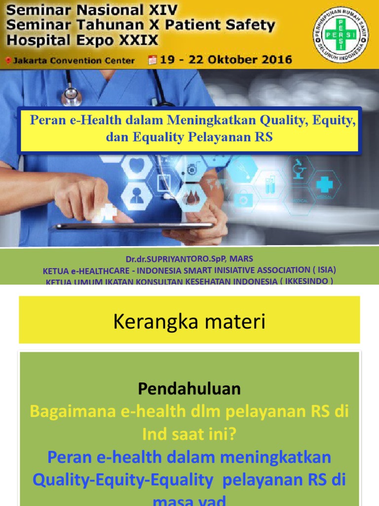 3.peran E-Health Dalam Meningkatkan Quality, Equity, Dan Equality ...