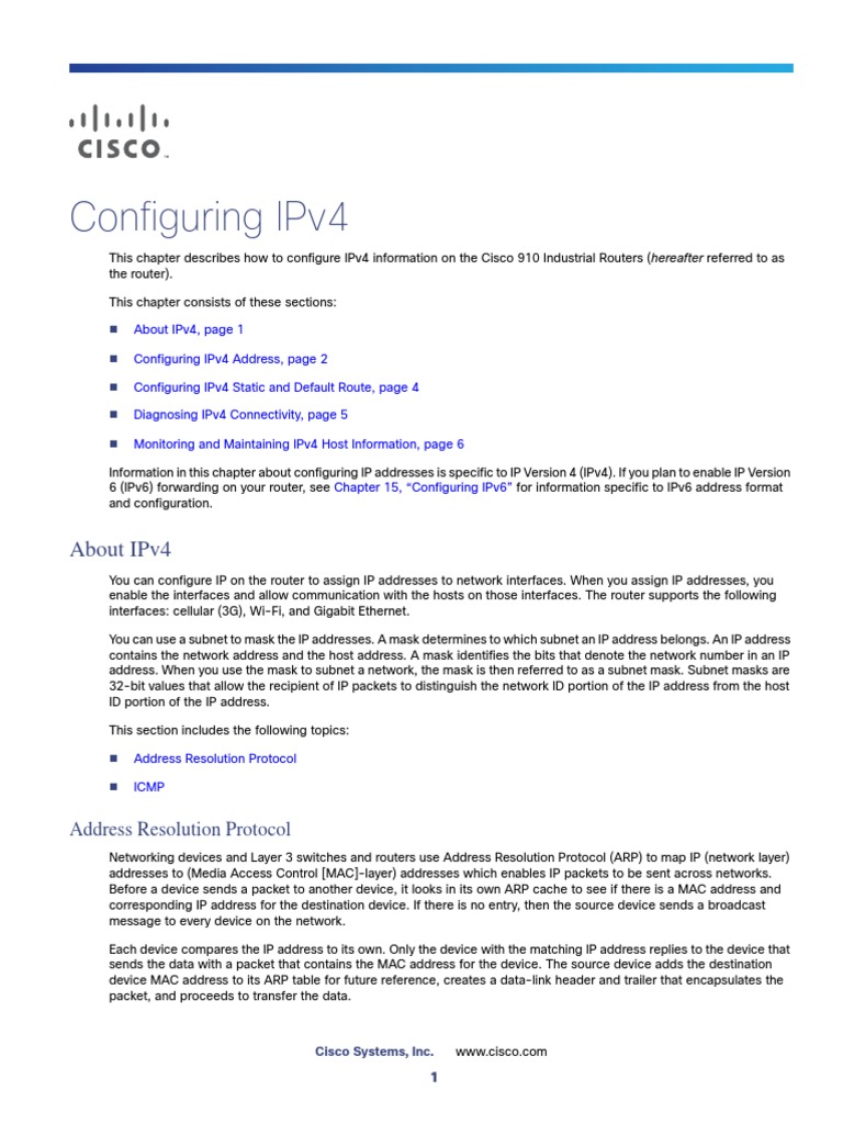 Swipv 4 | PDF | Ip Address | Internet Protocols
