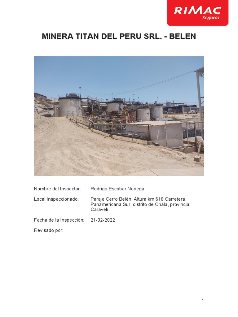 Minera Titan Del Peru SRL, Carretera Panamerica Sur, Nro. 618 Fundo ...