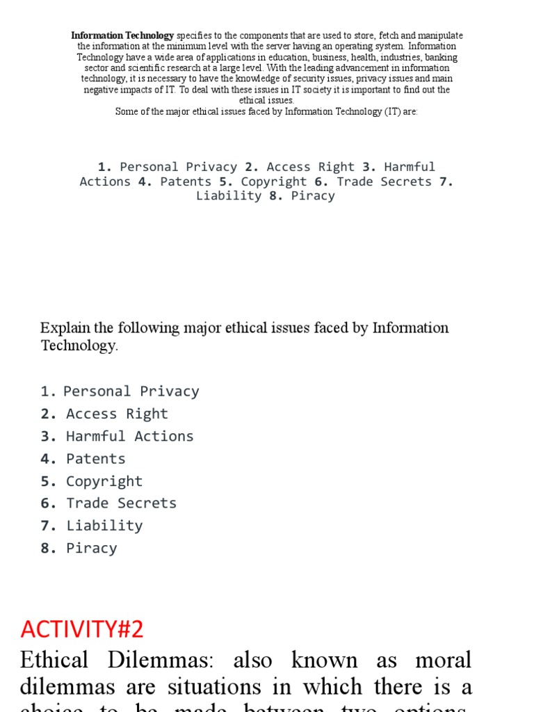 Information Technology | PDF | Privacy | Copyright Infringement