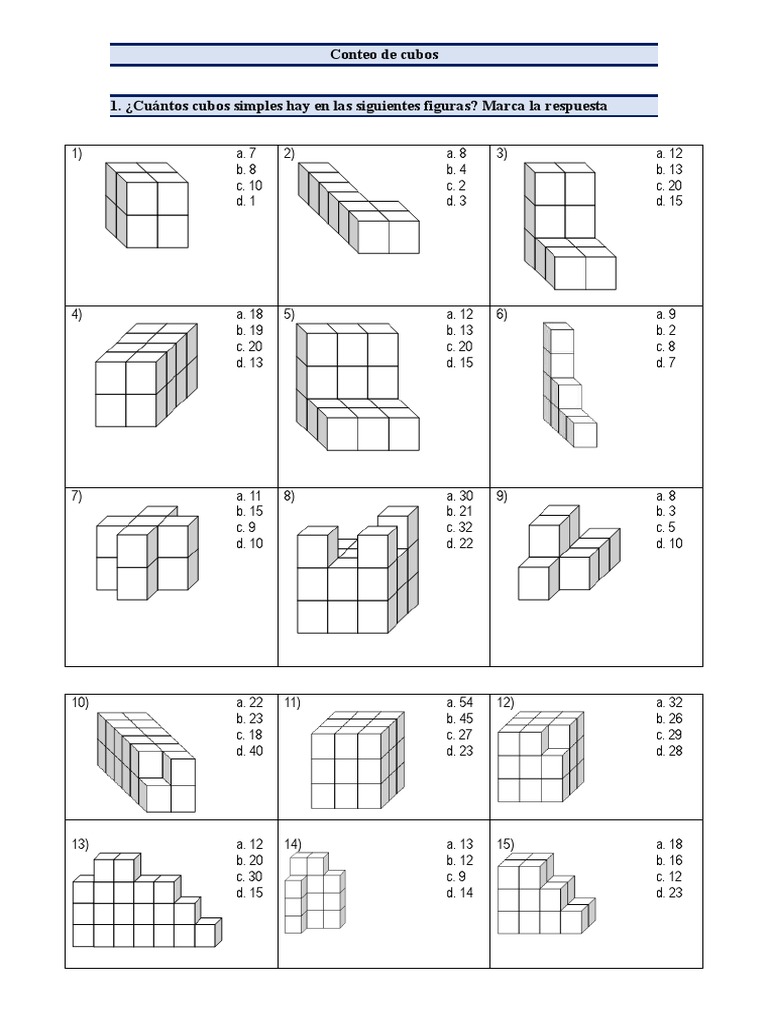 Conteo de Cubos | PDF