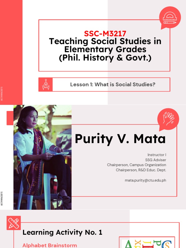 Lesson 1 What Is Social Studies | PDF | Critical Thinking | Cognition