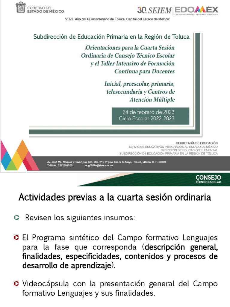 CTE 4 Sesión 240222 | PDF | Educación de la primera infancia | Evaluación