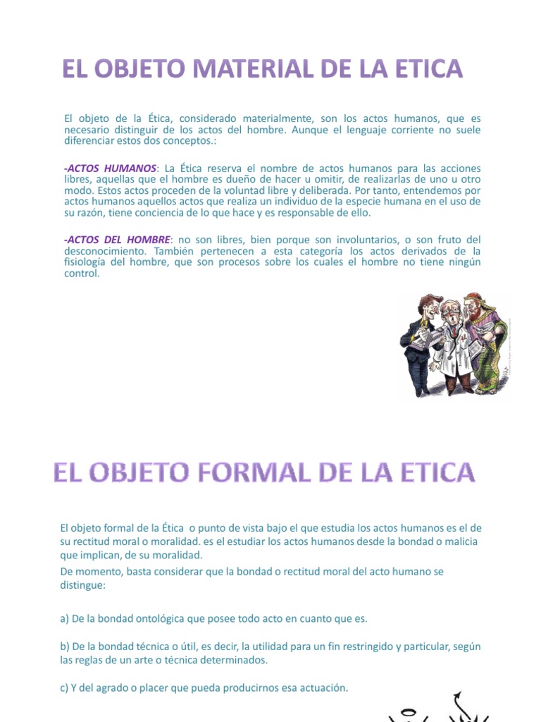 El Objeto Material de La Etica | PDF | Moralidad | Ciencia cognitiva