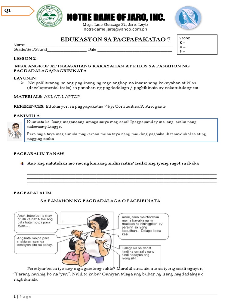 Q1 - Week 3 - Val Ed. 7 | PDF