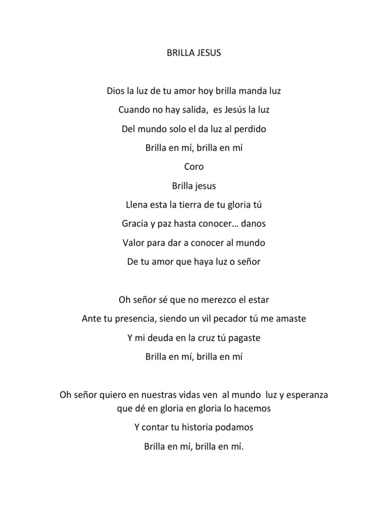 Brilla Jesus | PDF