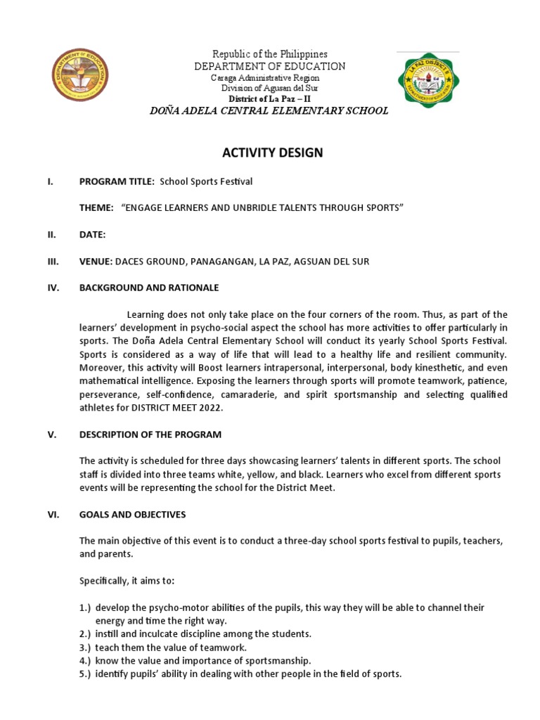 School Sports Festival Program Design | PDF