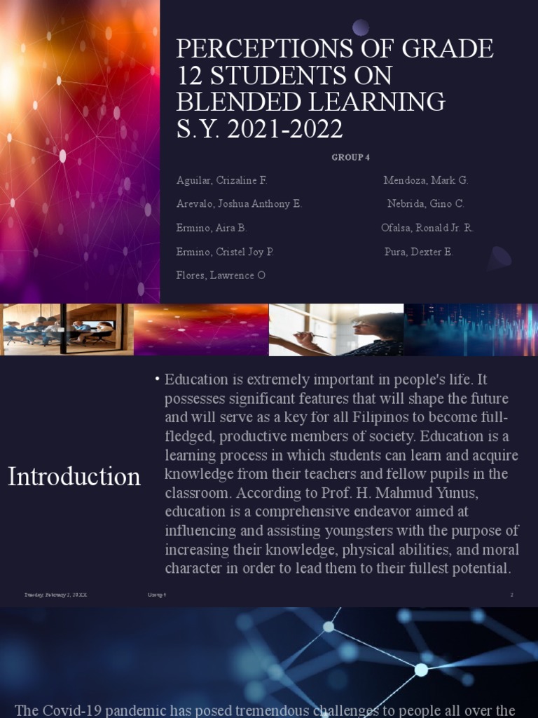 Perceptions of Grade 12 Students On Blended Learning | PDF | Distance Education | Learning