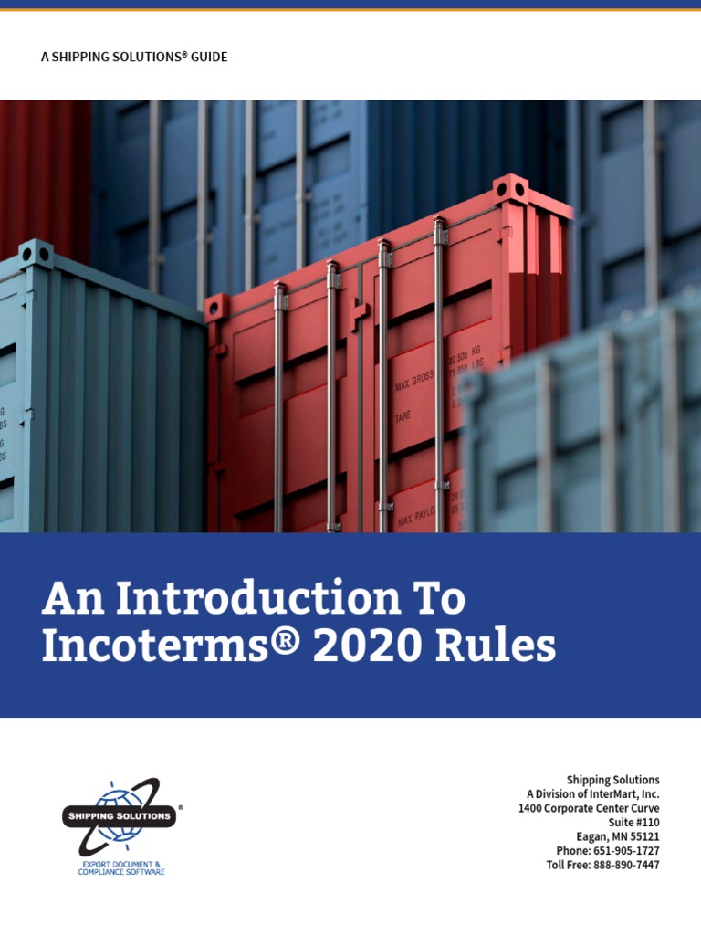 An Introduction To Incoterms - Shipping Solutions | PDF | Trade ...