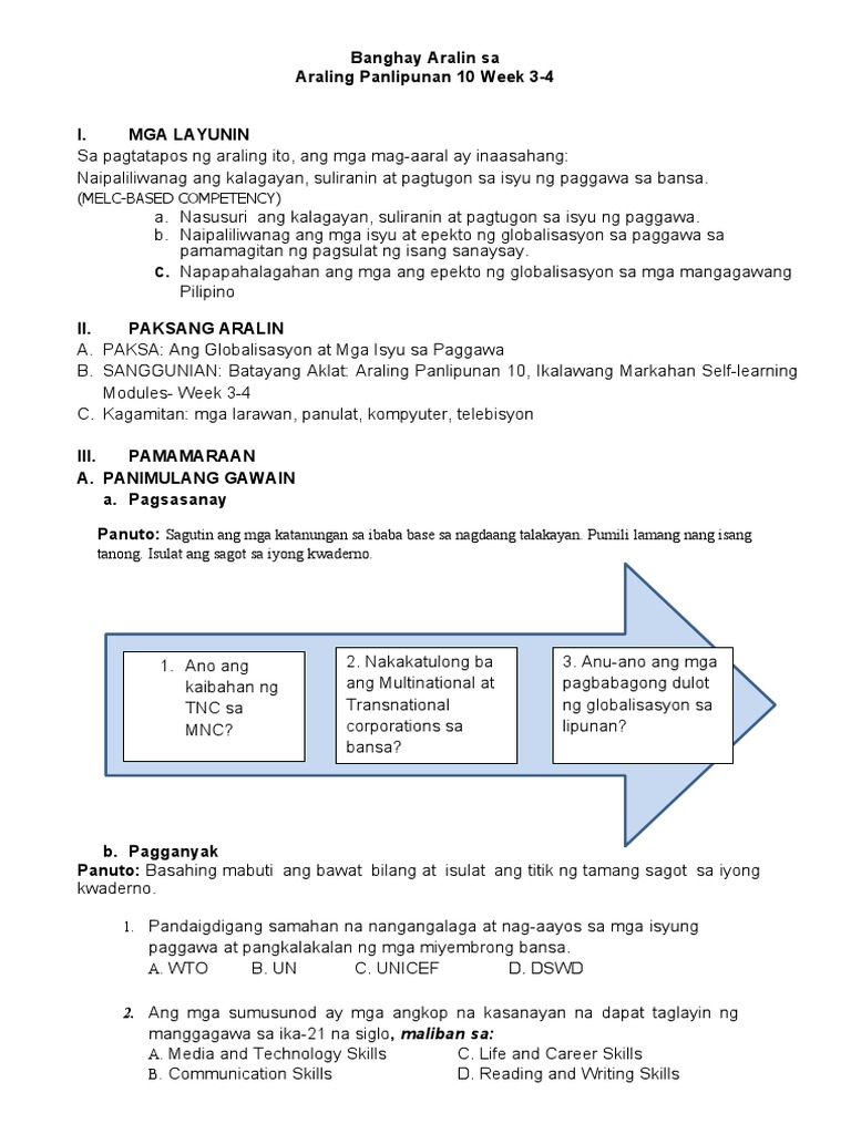 Banghay Aralin Sa AP 1O-WEEK 3-4 Q2 | PDF