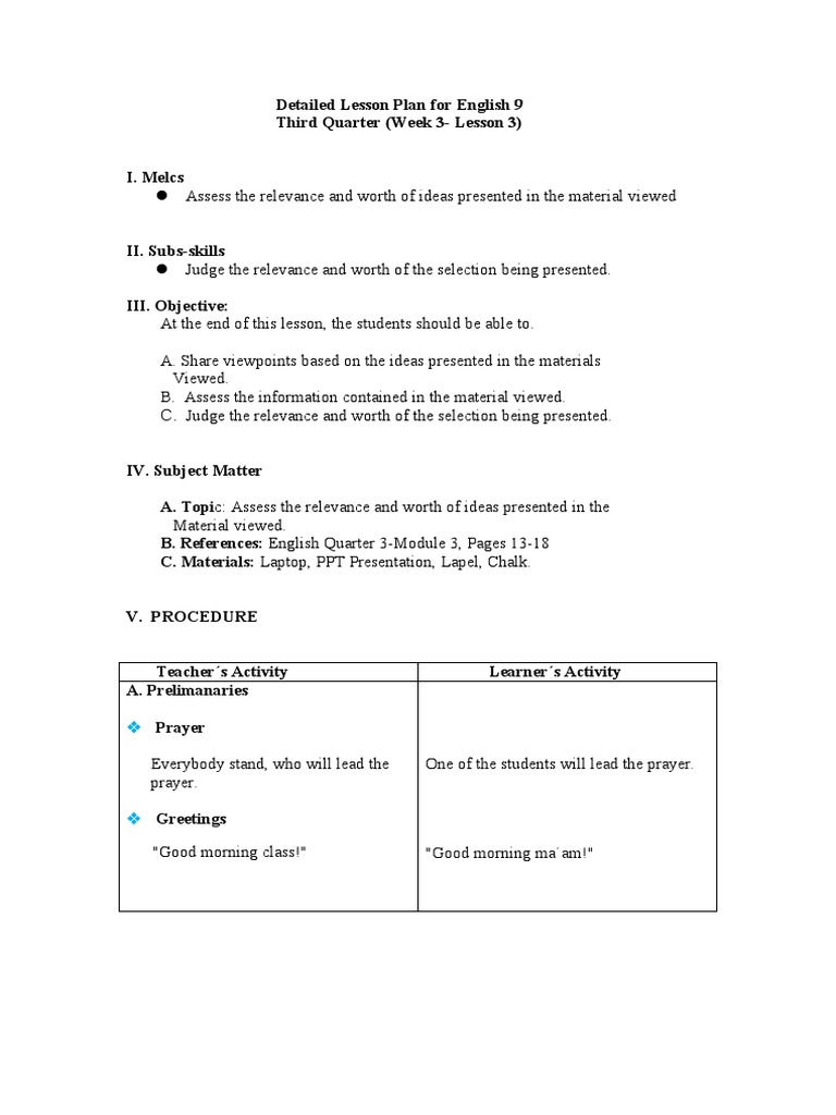 Detailed-Lesson-Plan-for-English-9 9 | PDF | Experience | Poetry