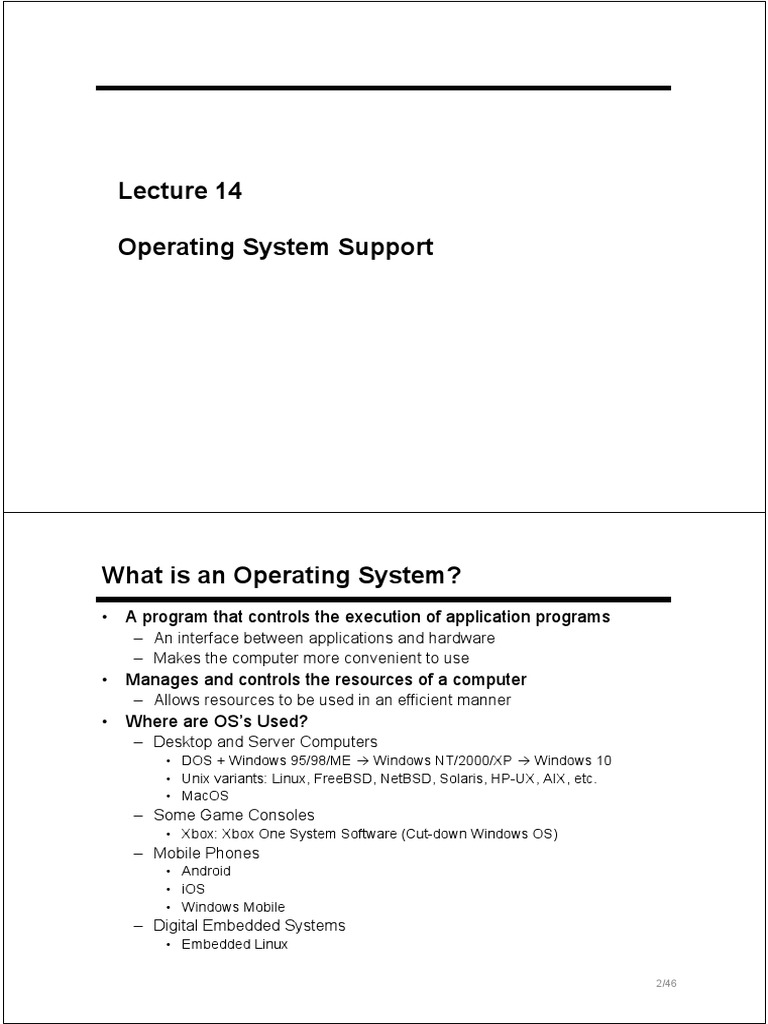 UPC 14 OS Support | PDF | Operating System | Device Driver