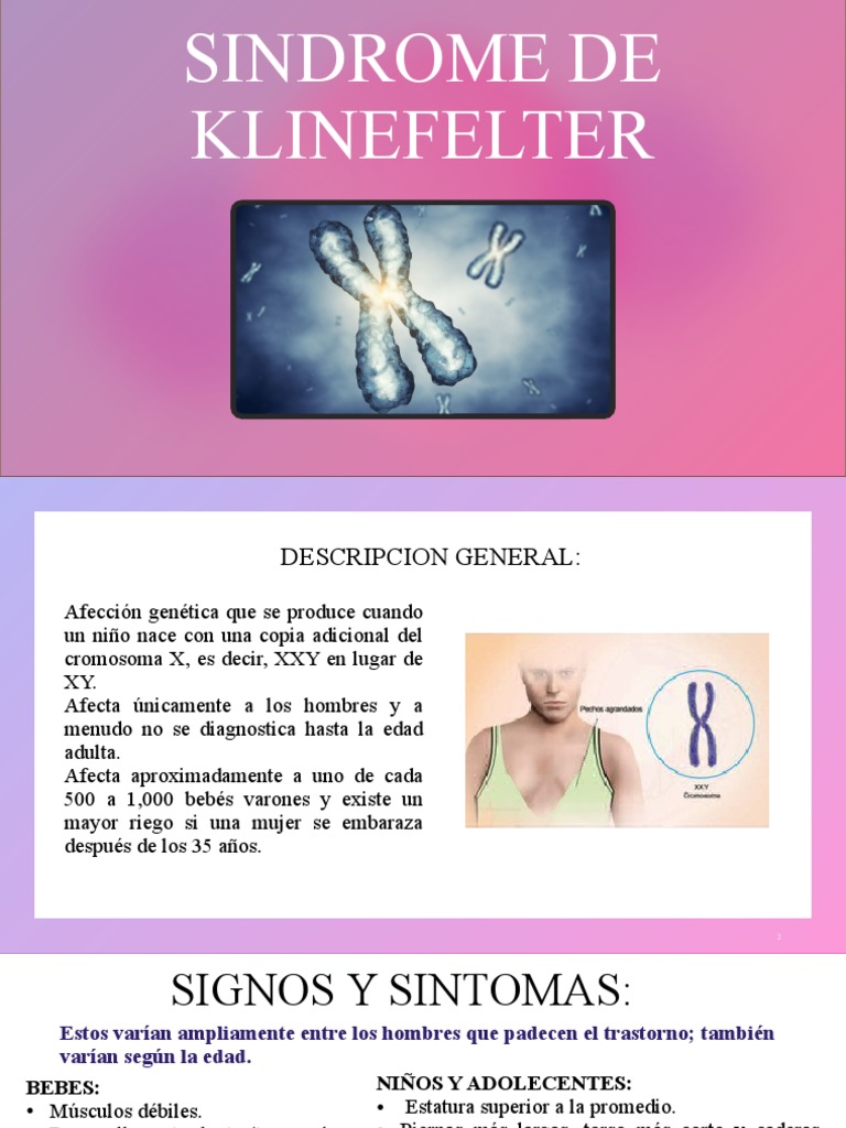 Sindrome de Klinefelter | PDF | Hombre | Medicina CLINICA