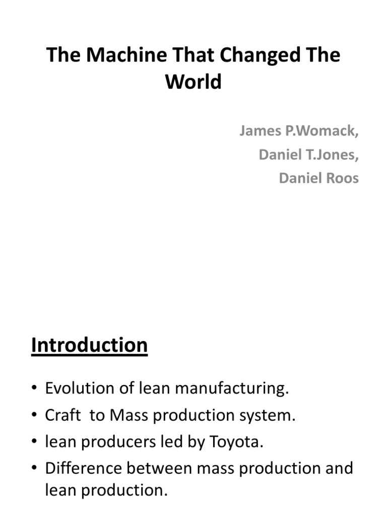 The Machine That Changed The World | PDF