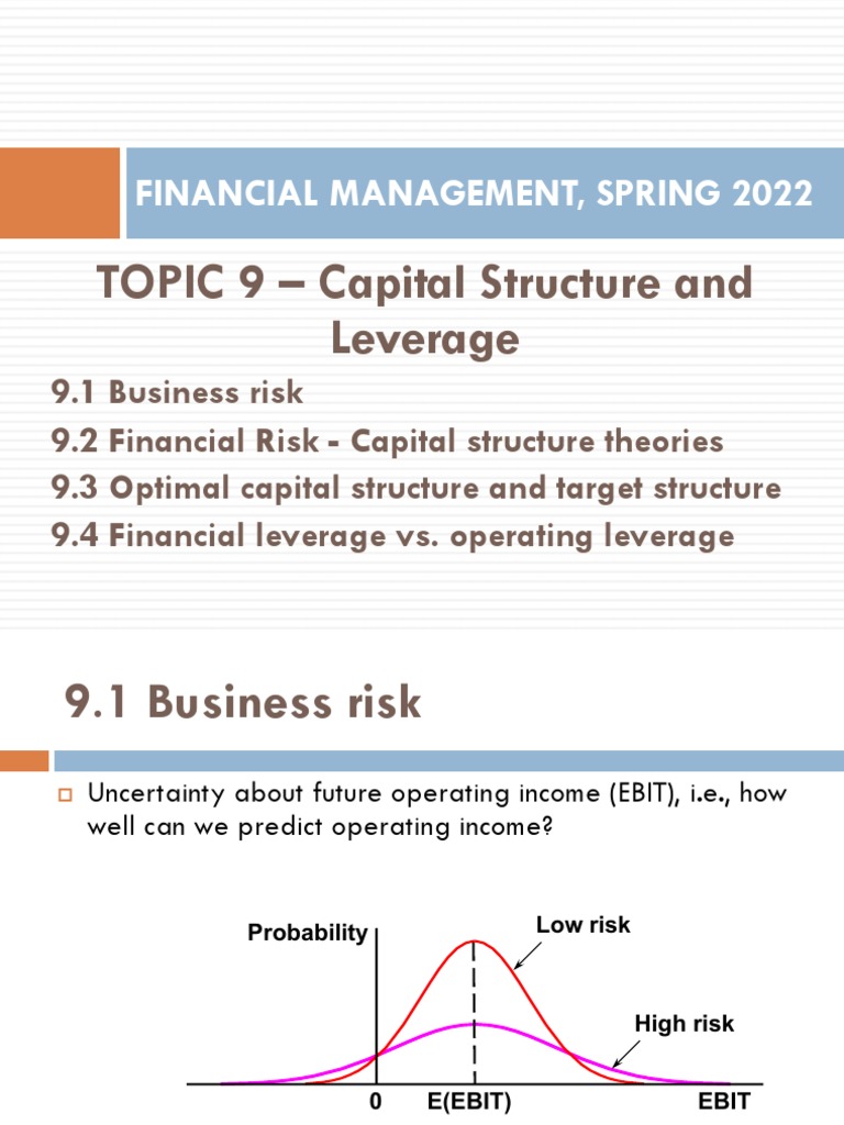 TOPIC 9 - Capital Structure and Leverage | PDF | Capital Structure ...