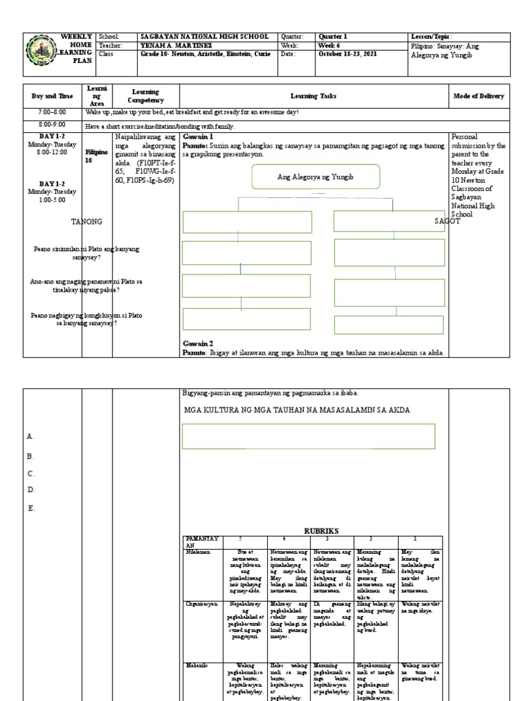 Filipino 10 - Q1-W6 | PDF