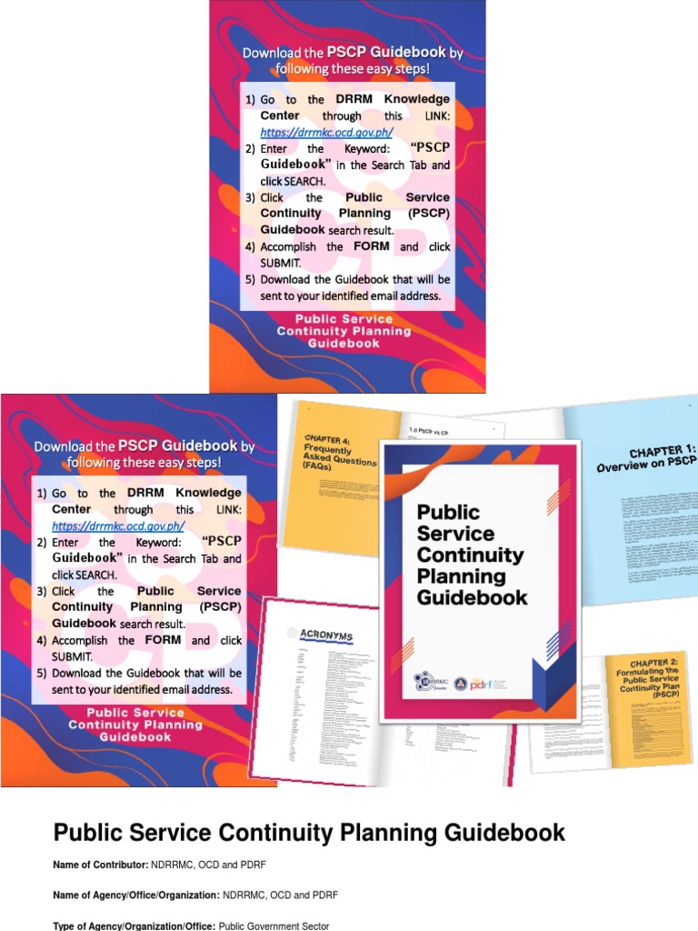 The PSCP Guidebook Steps | PDF | Emergency Management | Economies