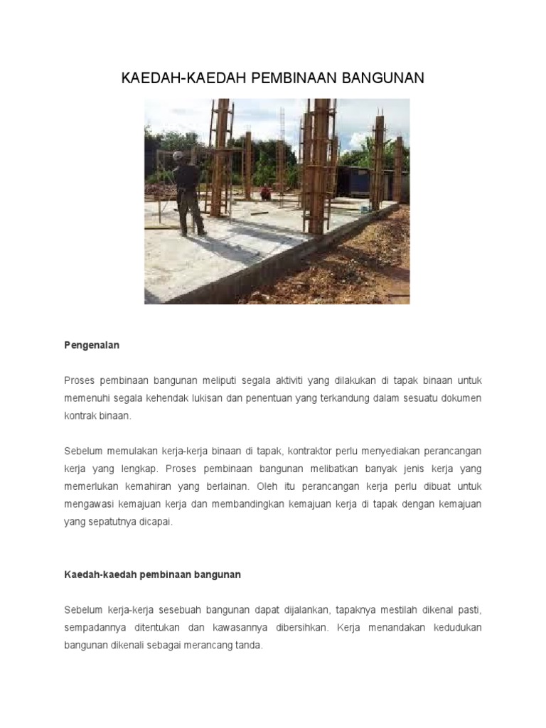 Kaedah Pembinaan | PDF