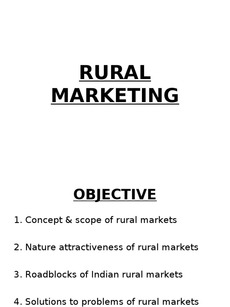 Rural Marketing Final | PDF | Rural Area | Market (Economics)