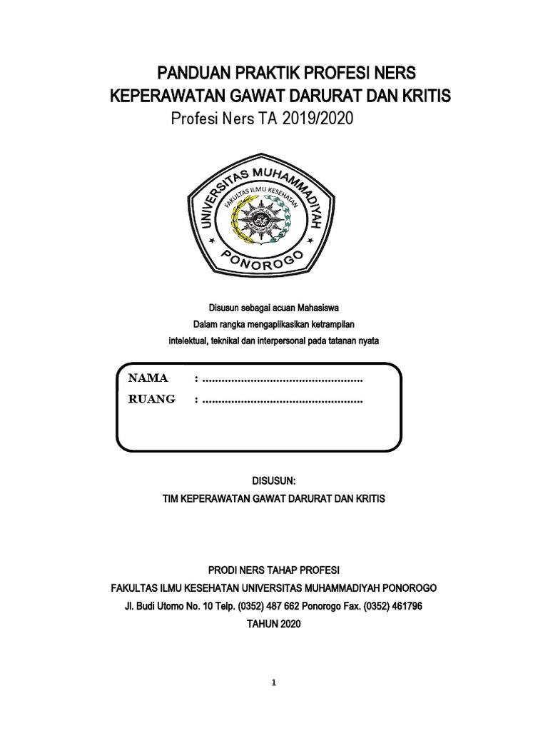 BUKU PANDUAN KEPERAWATAN GADAR DAN KRITIS - Daring | PDF | Pengembangan Diri | Sains & Matematika