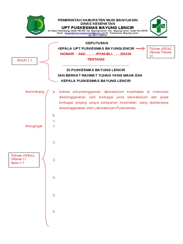 FORM SK AKRE Sesuai Tata Naskah 2023 | PDF