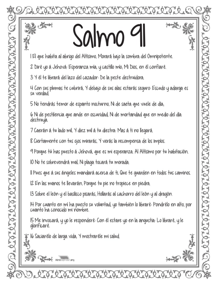 Salmo 91 para Imprimir | PDF