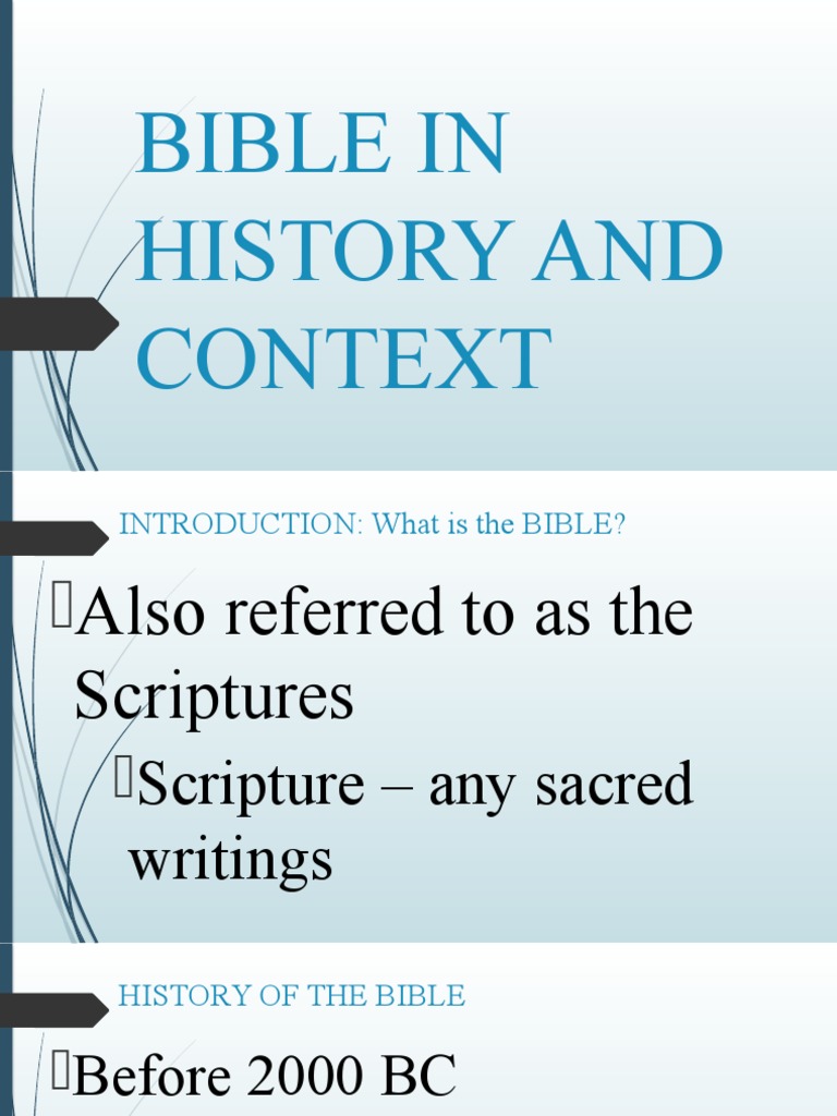 Bible in History and Context | PDF