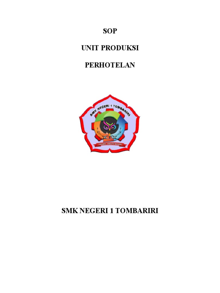 SOP Unit Produksi Perhotelan SMK | PDF | Karier & Perkembangan | Bisnis